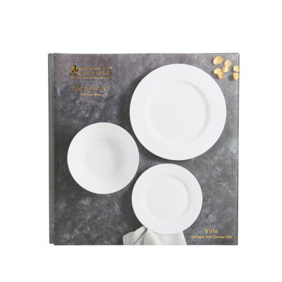 Maxwell & Williams Dinner Set Cashmere White Rimmed Dinner Set 12 Pc
