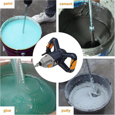 MAXXT 1400W Mixer, 2-Speed Gear, M14, 140mm Mixing Paddle + 2 Wrenches ...
