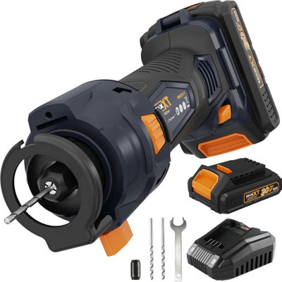 MAXXT Cordless Plasterboard Cutting Tool 2Ah Battery & Charger Drywall ...