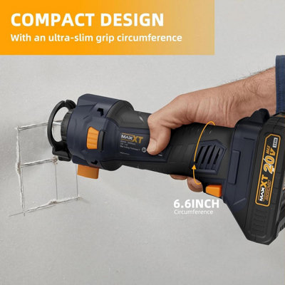MAXXT Cordless Plasterboard Cutting Tool 2Ah Battery & Charger Drywall ...