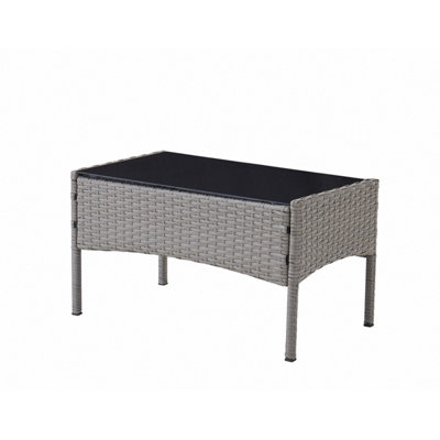 Maya 5 Piece Rattan Garden Lounge Set Outdoor Patio with Bench & Table ...