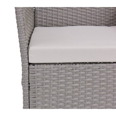 Maya 5 Piece Rattan Garden Lounge Set Outdoor Patio with Bench & Table ...