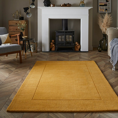 Mayfair Esme 80x150cm Ochre Wool Rug | DIY at B&Q