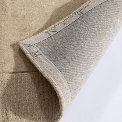 Mayfair Esme 80x150cm Stone Wool Rug | DIY at B&Q