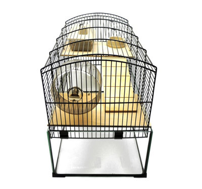 Mayfair Hamster Glass Cage with Accessories, 51.5 x 28 x 40 cm