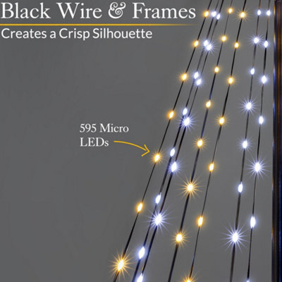 Maypole Christmas Tree Micro LED Light Indoor Outdoor Decoration 2.5m ...