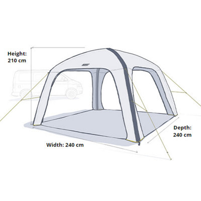Maypole MP9522 Air Inflatable Event Shelter 3.65m x 3.65m Quick Setup ...