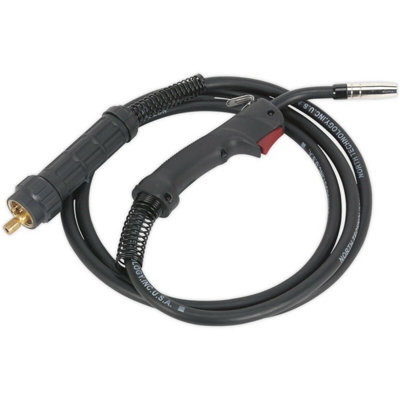 MB15 MIG Torch with Euro Connector - 3m Heat Proof Cable - Contoured ...