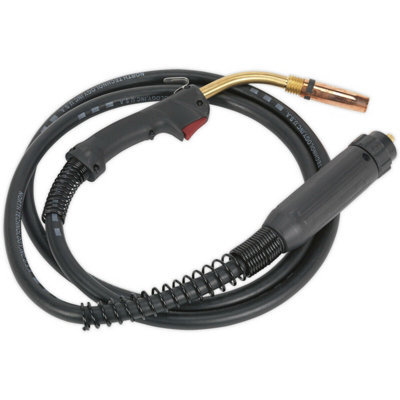 MB36 MIG Torch with Euro Connector - 4m Heat Proof Cable - Contoured ...