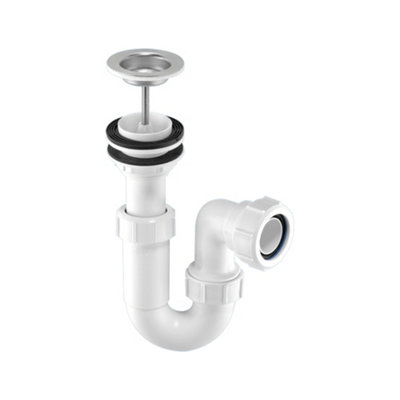 McAlpine 1.25" Tubular Basin Trap with Waste C-BASIN2