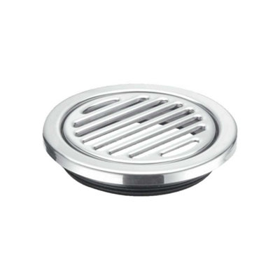 McAlpine 125mm Polished Stainless Steel Round Shower Grating Removable Grid