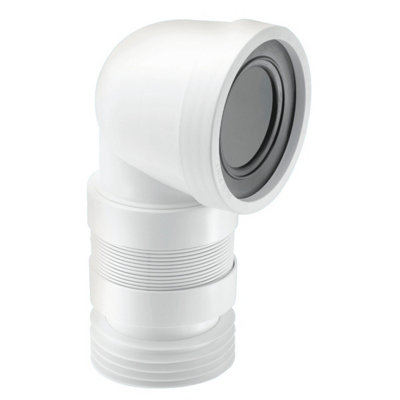 McAlpine 90 Degree Flexible Wc Connector White (Short) Wc-Con8F18