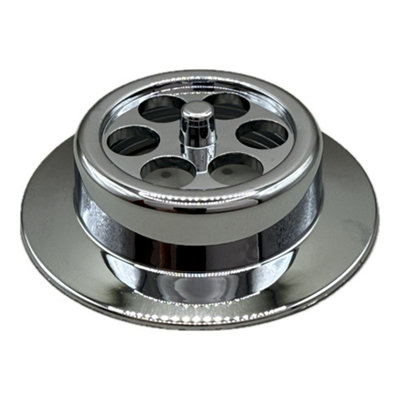 McAlpine BATHGRID-CP Bath Overflow Grid Chrome Plated (70mm Width)