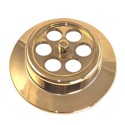 McAlpine BATHGRID-GP Bath Overflow Grid Gold Plated | DIY at B&Q