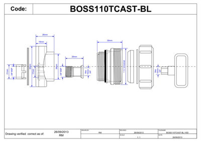 McAlpine BOSS110TCAST-BL Black Mechanical Two Piece Cast Iron Soil Pipe ...