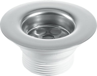 McAlpine BSW21PC Centre Pin Sink Waste 85mm Stainless Steel Flange with ...