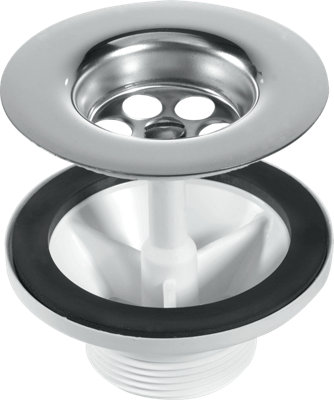 MCALPINE BSW6CP2H 1.5" CENTRE PIN SINK WASTE 85MM STAINLESS STEEL ...