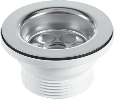 McAlpine BSW9P Centre Pin Bath Waste 70mm Stainless Steel Flange Black ...