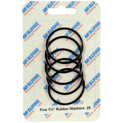 McAlpine CARD-25 Five 1.5" Rubber Washers - RW2 x 5 | DIY at B&Q