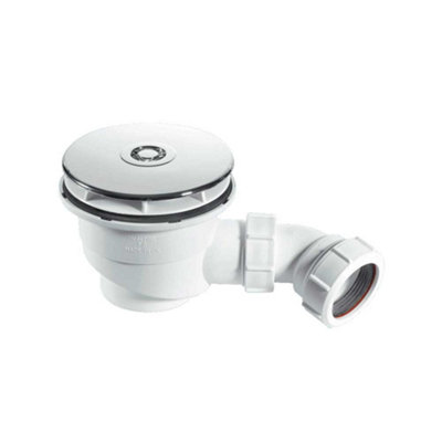 McAlpine Chrome on Plastic Waste 110mm Flange and Cover 90 x 50mm 1.5''