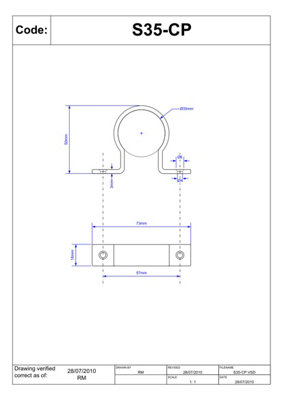 McAlpine Chrome Plated Plastic Pipe Clip 35mm S35-CP, 5 Pack