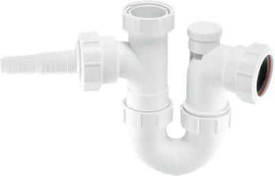 McAlpine Deep Seal Anti Vac Washing Machine Trap with Nozzle 1.5'' WM2V