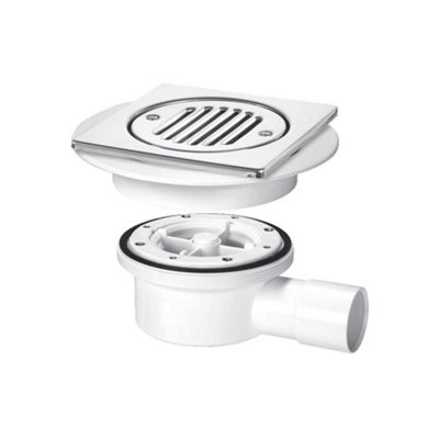 McAlpine Horizontal Outlet Two-Piece Valve Shower Gully for Tiled Stone ...