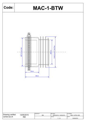 McAlpine MAC-1-BTW 90-114mm Inlet x 4"/110mm Outlet Short Straight WC ...