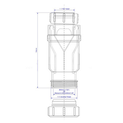 McAlpine MACVALVE-2 Self Closing Waste Valve - Loose Nut x Compression