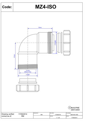 McAlpine Multifit Continental Elbow 2'' x 50mm MZ4-ISO