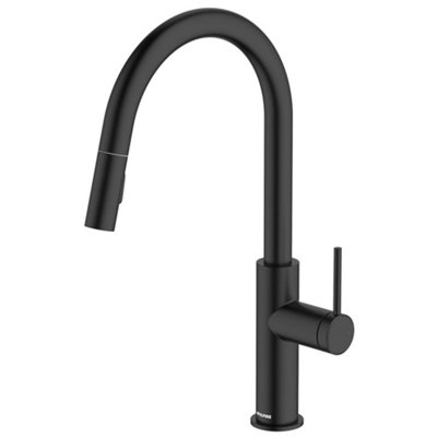 McAlpine Ness Side Lever Pull Out Kitchen Mixer Tap - Matte Black