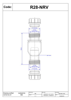 McAlpine R28-NRV Non-Return Valve with 19/23mm Universal Connections