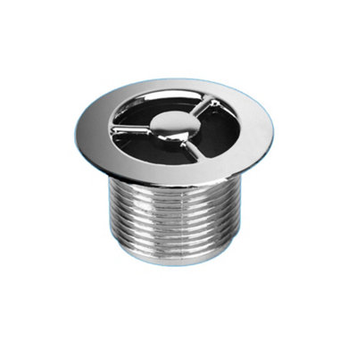 McAlpine S/GRID-25PB-CP Chrome Plated Sink Overflow Plain Grid Cover