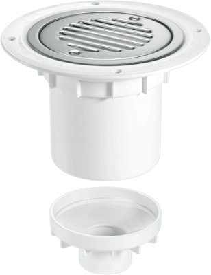 McAlpine Shower Trap Gully for Sheet Floors 110mm & 2'' Outlet TSG2SS-SL-SC