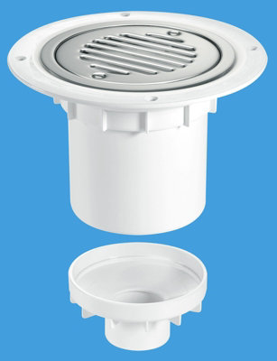 McAlpine Shower Trap Gully for Sheet Floors 110mm & 2'' Outlet TSG2SS-SL-SC