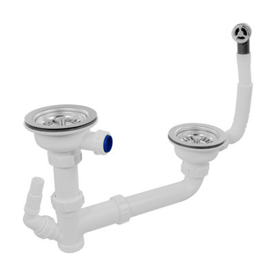 McAlpine SK2-BWS Kitchen Sink Waste Kit with 2 Basket Strainer Wastes ...