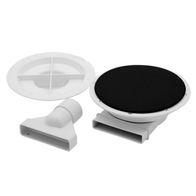 McAlpine Slimline Floor Gully With Non-Return Valve 2 Piece White Cover