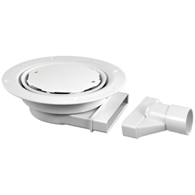 McAlpine Slimline Floor Gully With Non-Return Valve 2 Piece White Cover