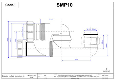 McAlpine SMP10 50mm Seal Bath Trap