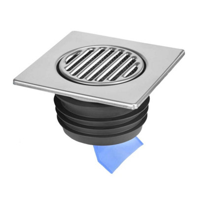 McAlpine Square Stainless Steel Floor Tile Drain With Non-Return Valve ...