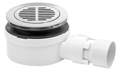 McAlpine ST90CPB-S-53 90mm Shallow Shower Trap - 53mm High | DIY at B&Q