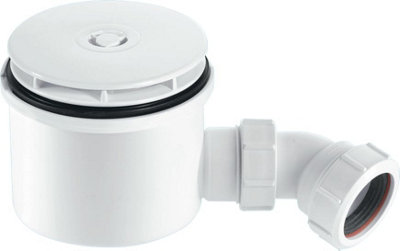 McAlpine ST90WH10-HP2 90mm x 50mm Water Seal Shower Trap with 1" Outlet ...