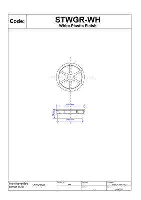 McAlpine STWGR-WH 1" Shower Grid