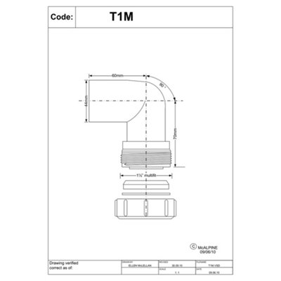 McAlpine T1M 1" Conversion Bend