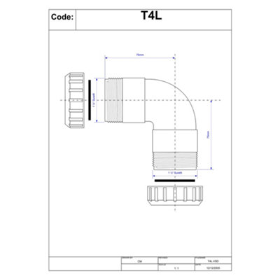 McAlpine T4L 1" 90degree Surefit Bend