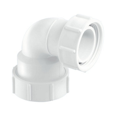 McAlpine T5M-A 1.5" 95 degree Multifit Bend x BSP coupling nut at B&Q