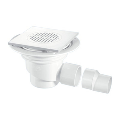 McAlpine TSG1T6WH 75mm Water Seal Gully with Horizontal Outlet for ...