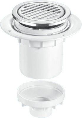 McAlpine TSG2-R125SS 75mm Water Seal Trapped Gully, Tile/Grating with ...