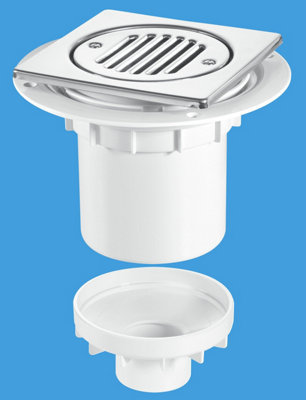 McAlpine TSG2T6SS 75mm Water Seal Gully with Vertical Outlet for Tiled ...