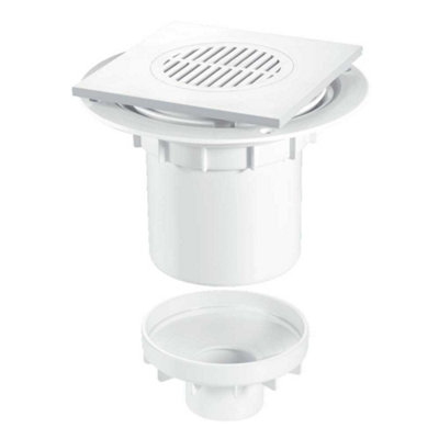 McAlpine TSG2T6WH 75mm Water Seal Gully with Vertical Outlet for Tiled ...